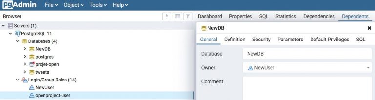 Créer un utilisateur et une base de données PostgreSQL dont il sera ...